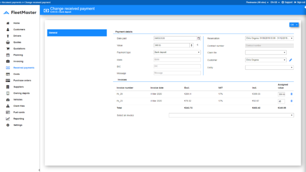 Invoicing :: FleetMaster