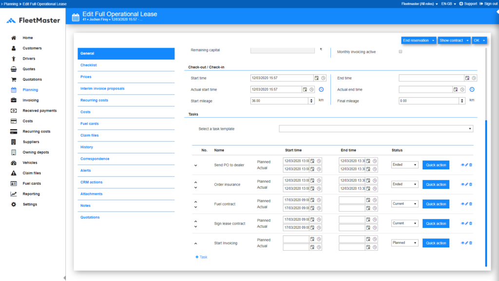 Planning :: FleetMaster